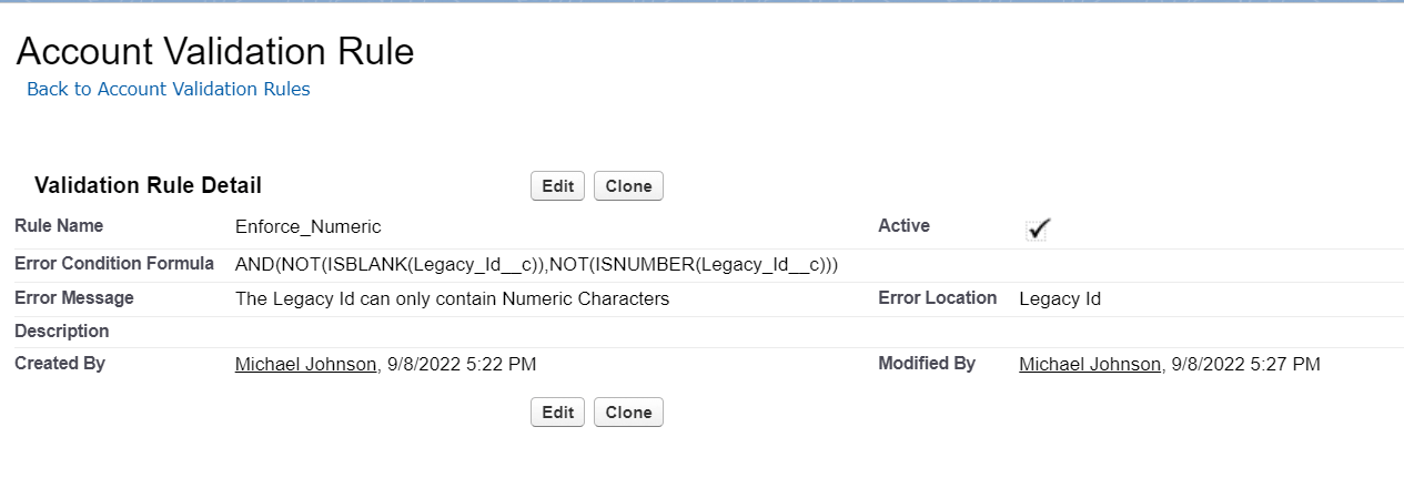 Salesforce Numeric Only Validation Rule Not Blank